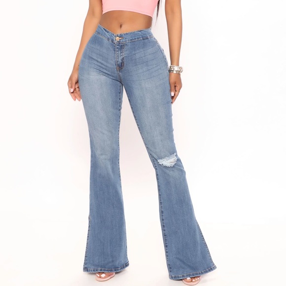 Fashion Nova | Jeans | Split Flare Jeans | Poshmark